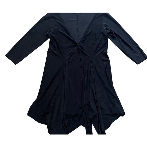 Tops | Sympli Made In Canada Womens Black 34 Sleeve Deep V Neck Jersey ...